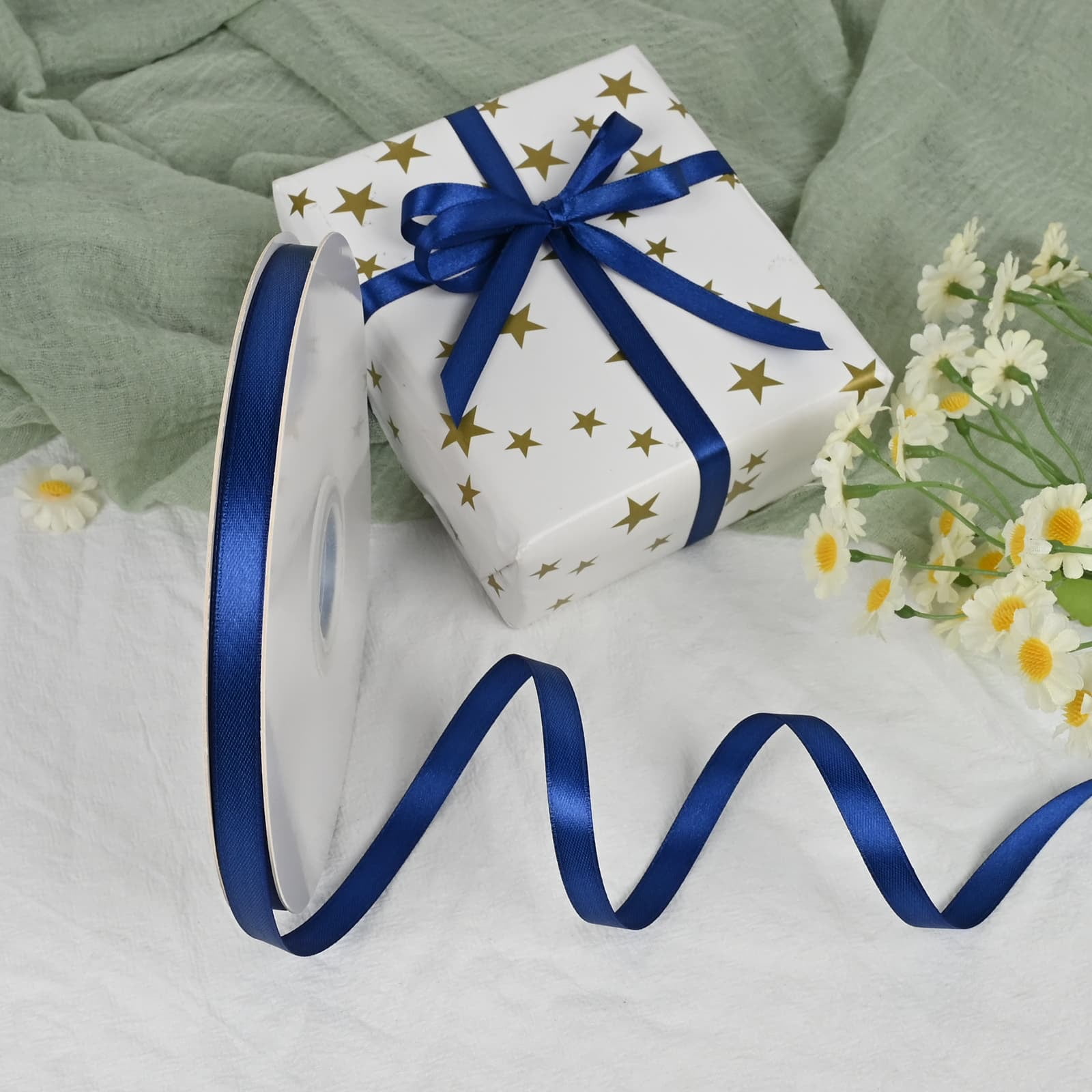Double Face Satin Ribbon 3/8 inch X 100 Yards /roll,Polyester Ribbon ...
