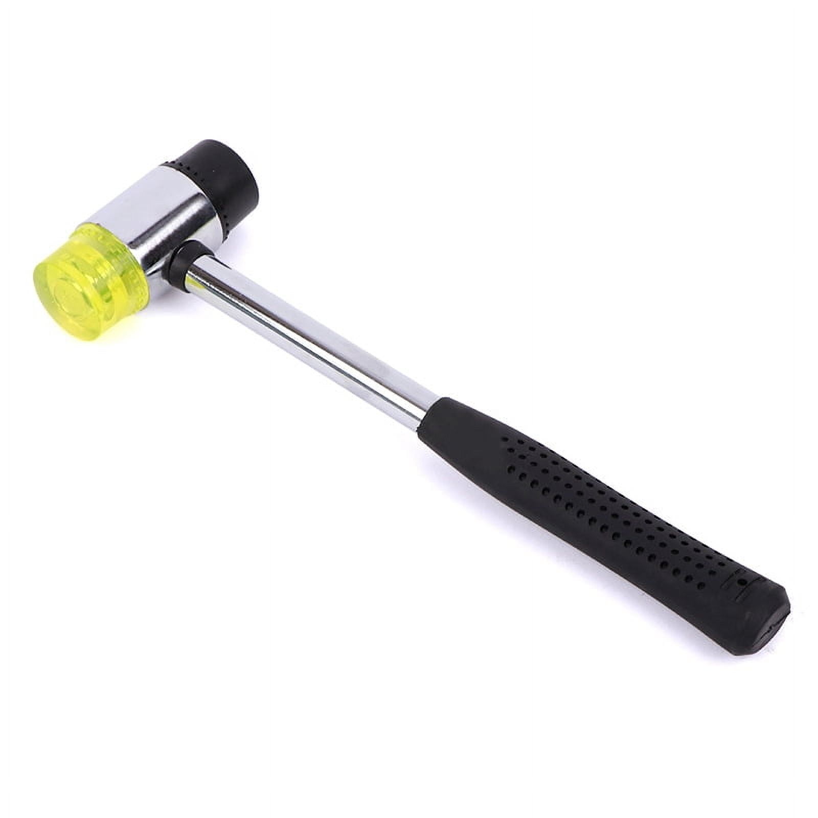 Double Face Soft Touch Hammer Black Plastic Coated Grip Head Rubber ...