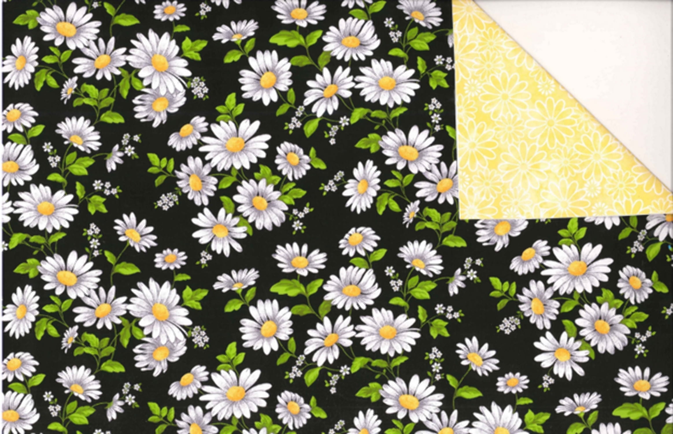 Double Faced Pre-Quilted Daisies Fabric Traditions Price per Yard ...