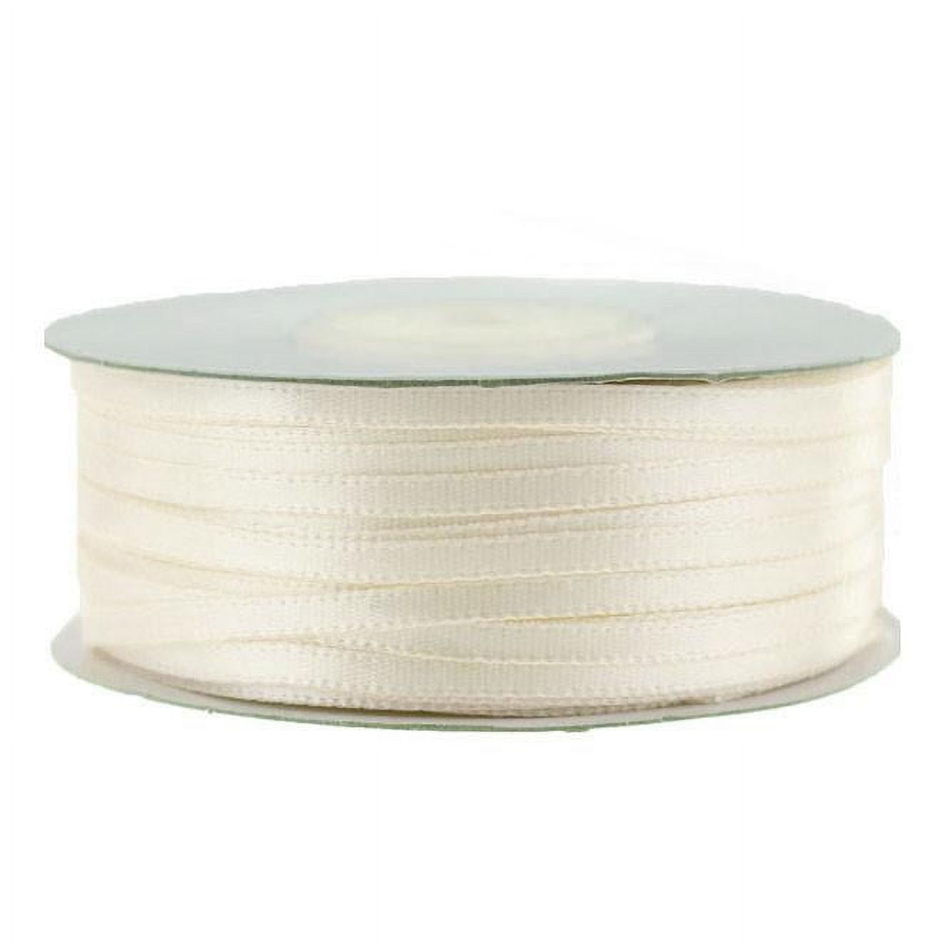 Double Faced Satin Ribbon, 1/8-inch, 100-yard, Antique White - Walmart.com
