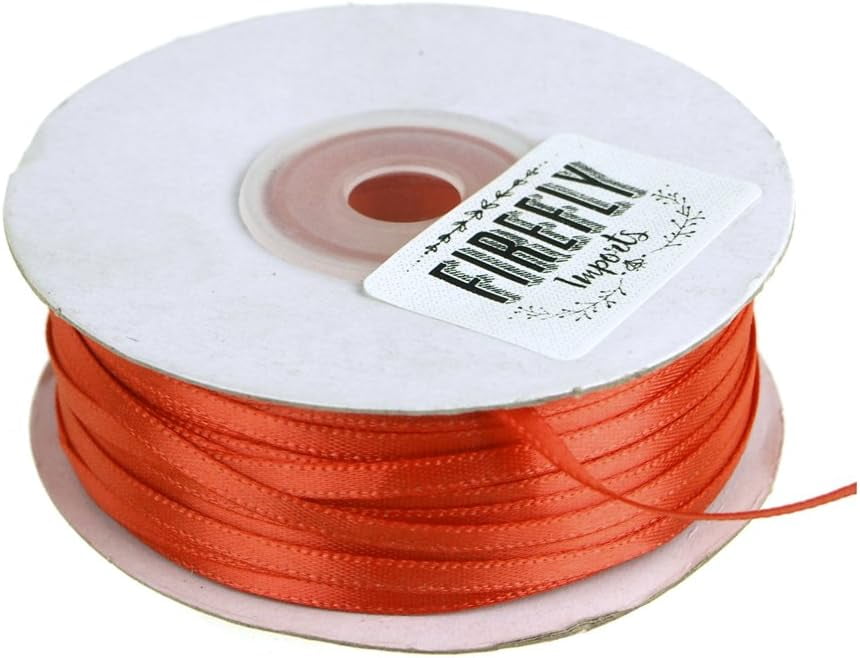 Double Faced Satin Ribbon, 1/8-inch, 100-yard, Coral - Walmart.com
