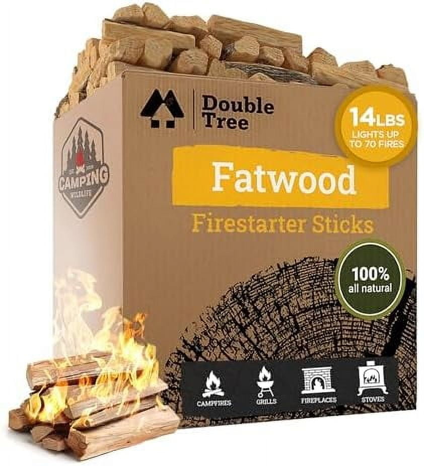 Double Fatwood Fire Starter Sticks - Organic Resin Rich Premium – Fire ...