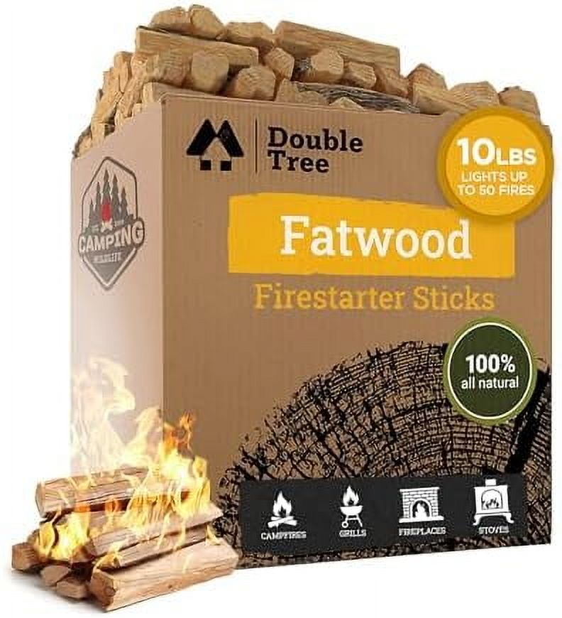 Double Fatwood Fire Starter Sticks - Premium Organic Resin Rich, Non ...