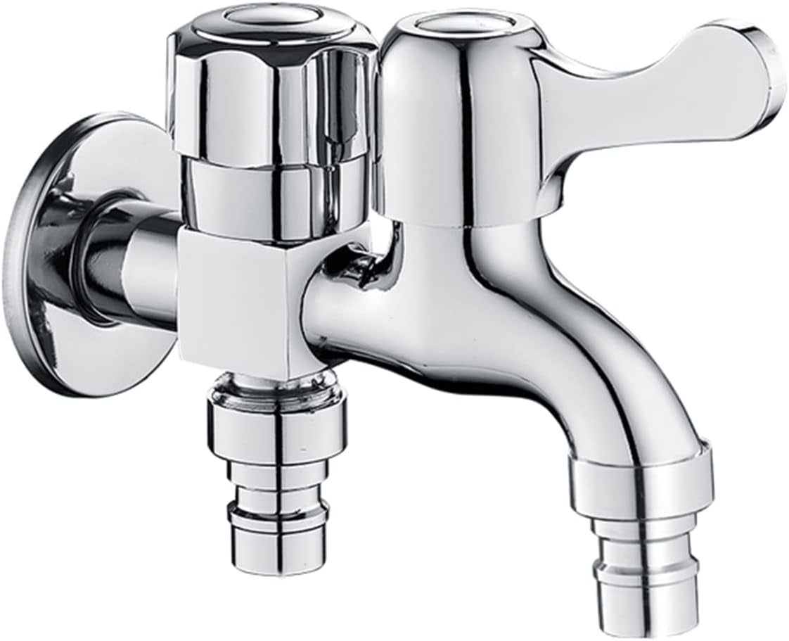 Double Faucet Adapter for Kitchen Single Cold Water Faucet Brass ...