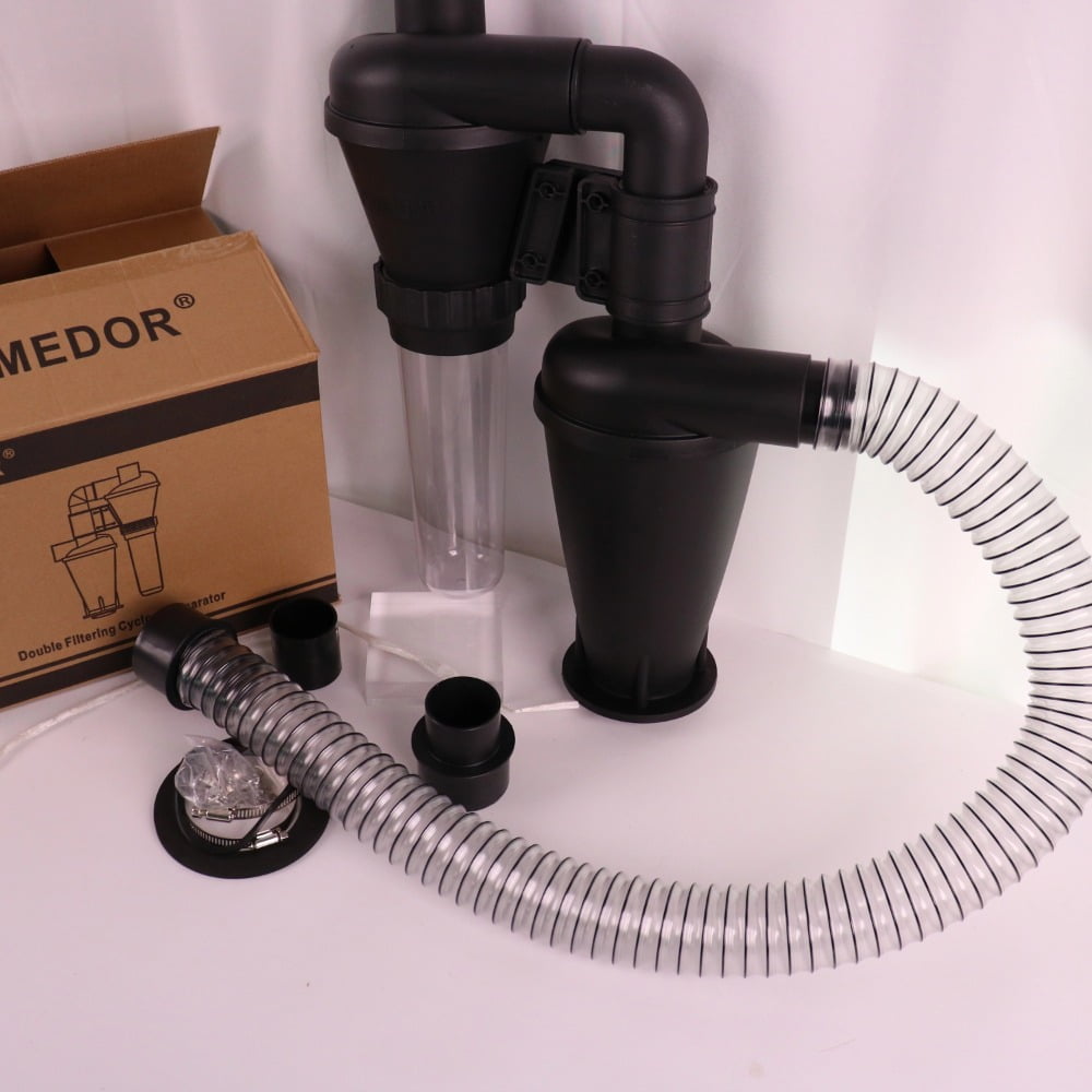 Double Filtration - Cyclone Dust Collector, 1 PC*2 " Steel ring hose， 2 ...