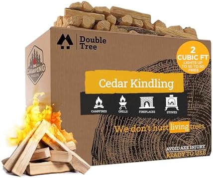 Double Fire Starter Sticks - Natural Cedar Wood Kindling, Quick & Easy ...