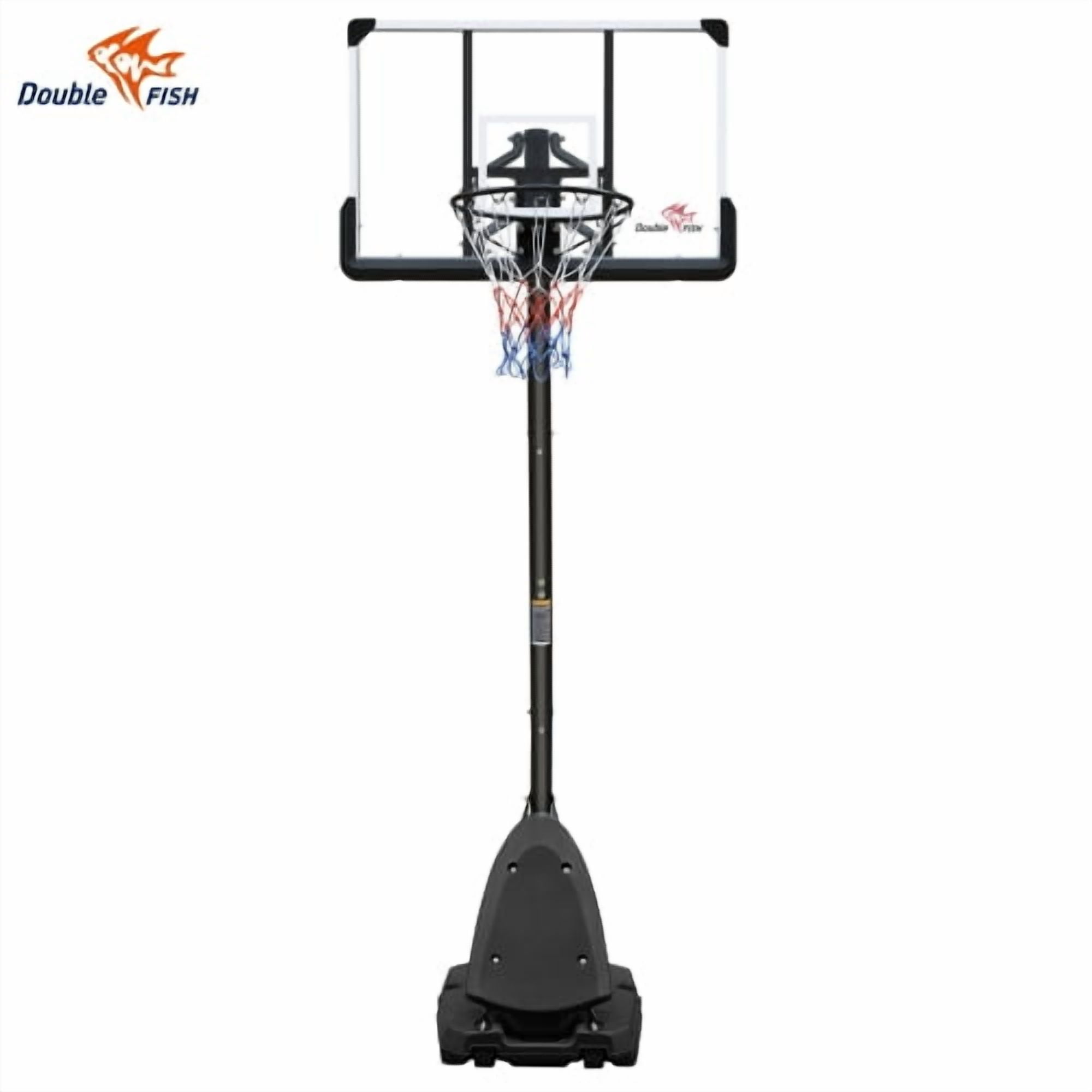 Double Fish 7.5-10ft Adjustable 44" Portable Outdoor Basketball System ...