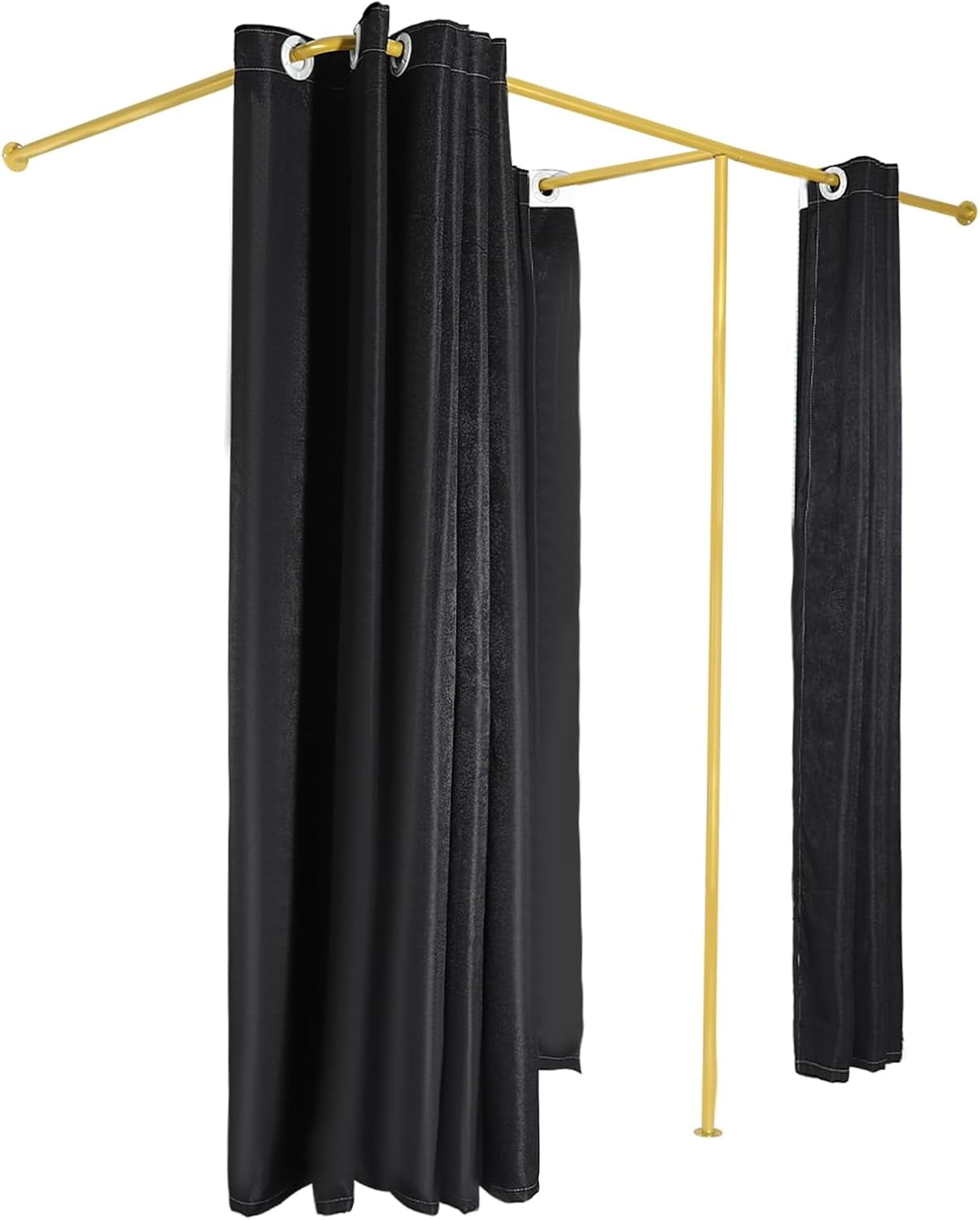 Double Fitting Room F-Shape Dressing Room Corner Changing Room Divider ...