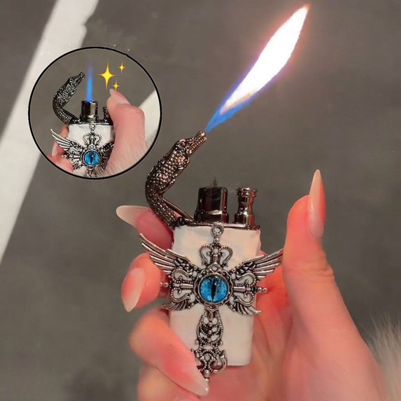 Double Flame Windproof Jet Lighter Refillable Alloy Body for Cigar ...