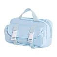 Double Flap Closure Pencil Case, Large Capacity Fabric Organizer with ...
