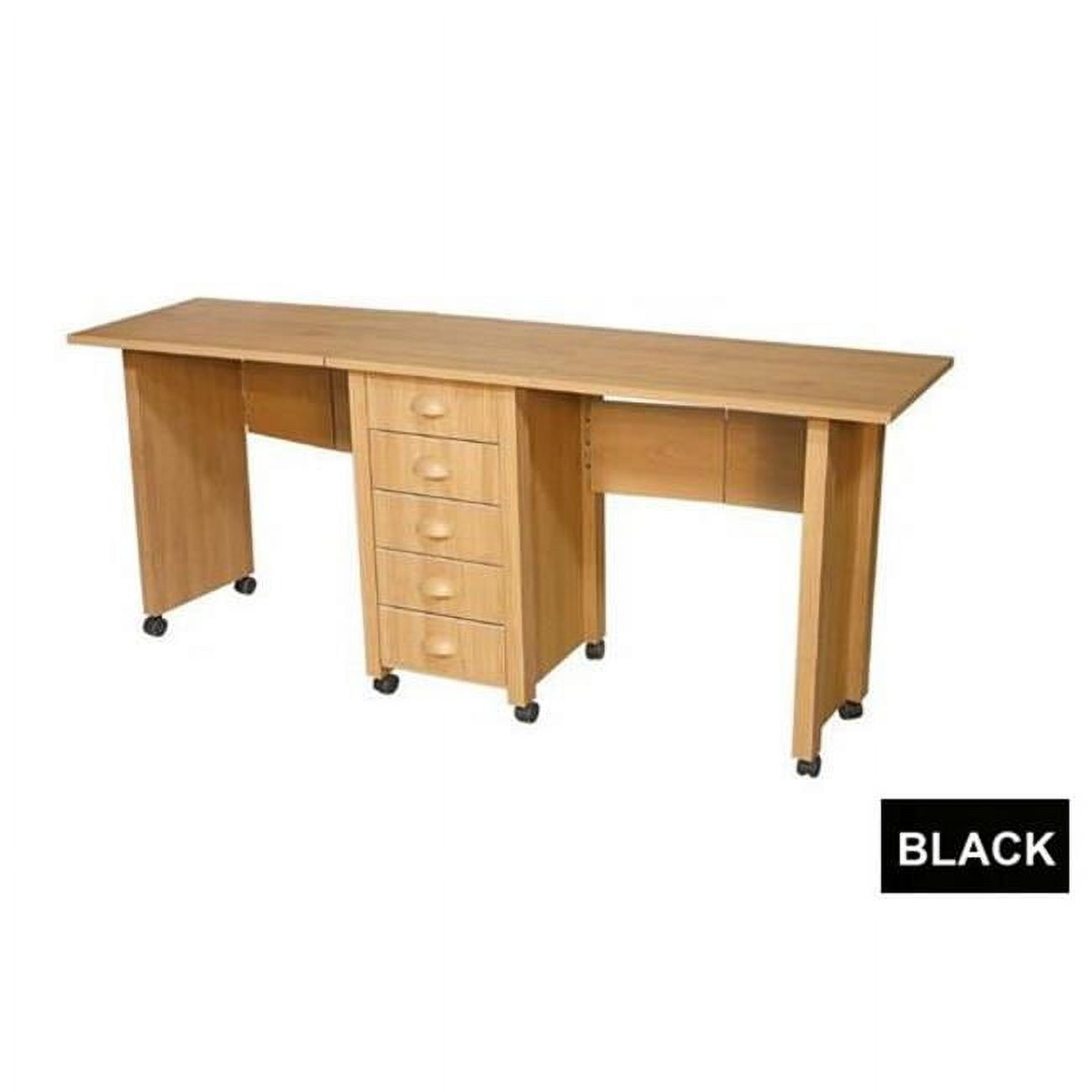 Double Folding Mobile Desk black - Walmart.com