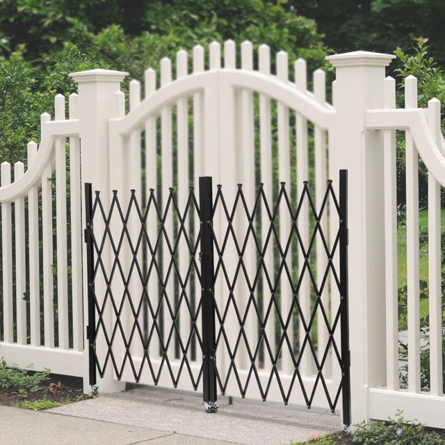 Double Folding Security Gate Rolling Door Gate 5.25' H x 9.84' W ...