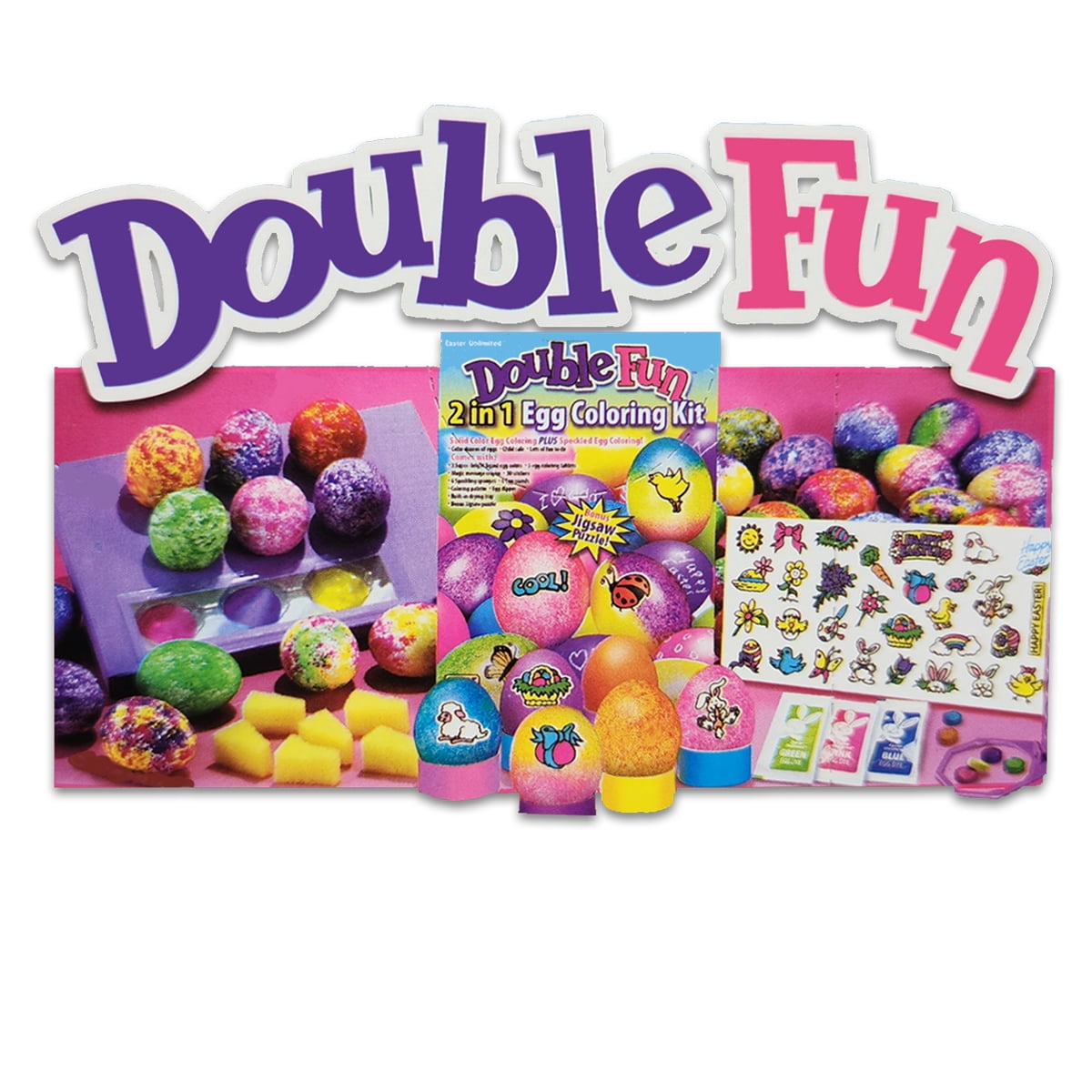 Double Fun Easter Egg Decorating and Dye Kit - Walmart.com