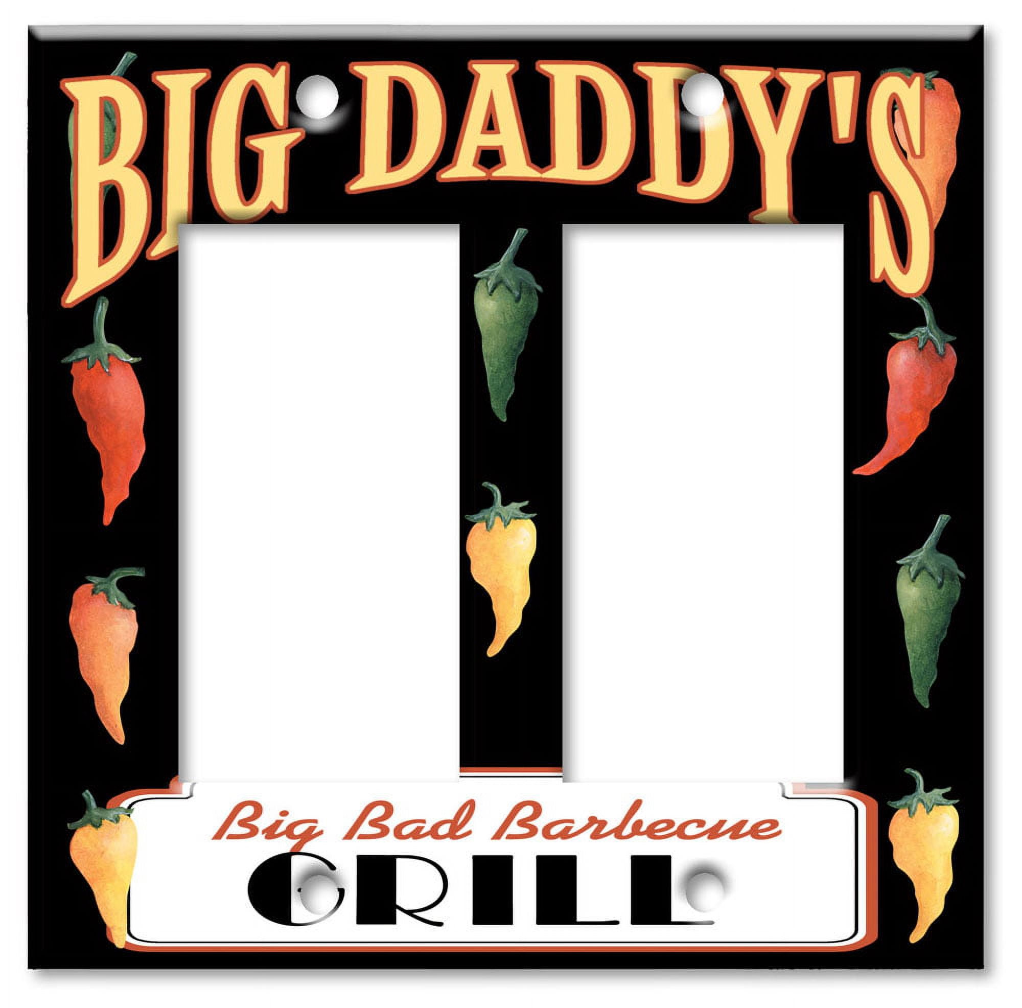 Double Gang Rocker OVERSIZE Wall Plate - Big Daddy's Grill - Walmart.com