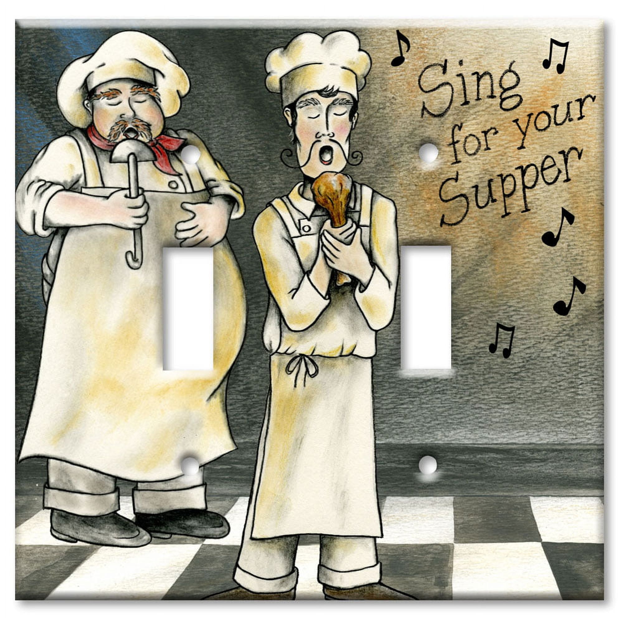 Double Gang Toggle OVERSIZE Wall Plate - Sing for Supper - Walmart.com