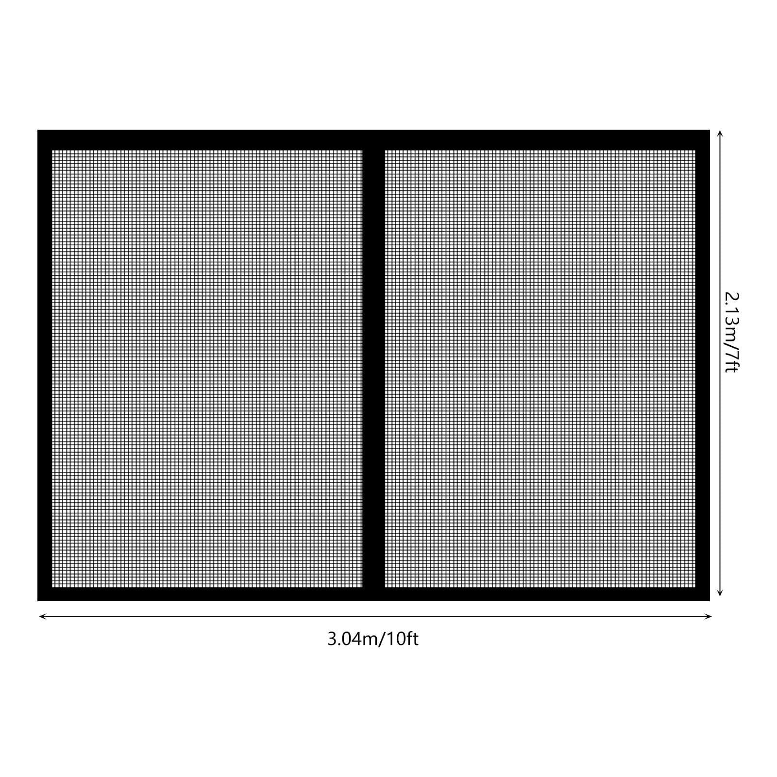 Double Garage Door Screen, Magnetic Closure, Insect Bug Mesh ...