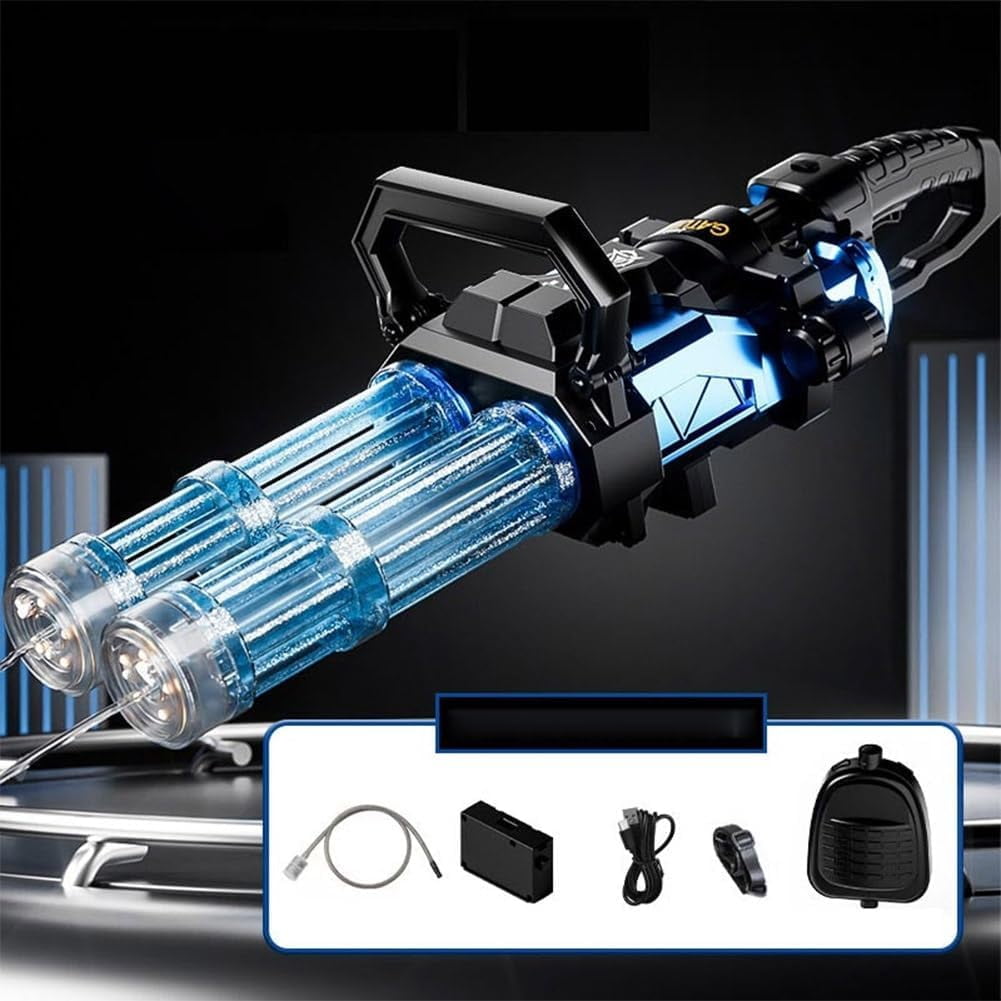 Double Gatlin Water Gun,Ice Blast Rotating Gatling Electric Water Gun ...