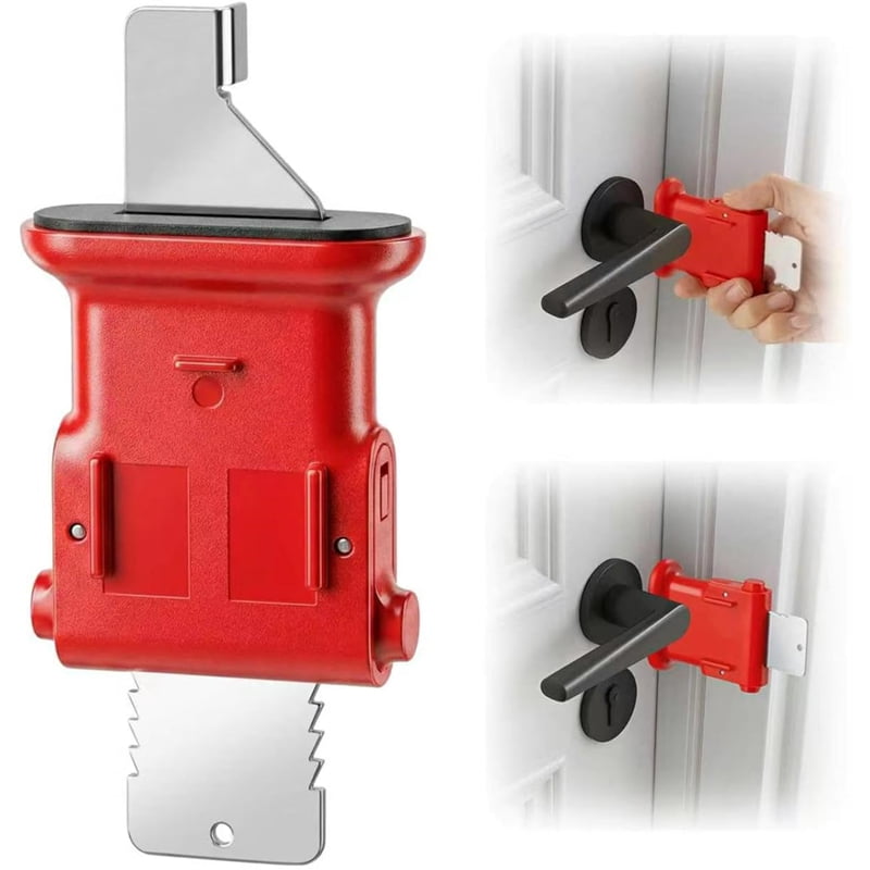 Double Gear Portable Door Lock for Travel, Hotels, & Apartments, Strong ...