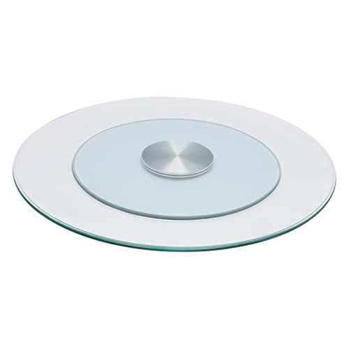 Double Glass Turntable Modern Minimalism Style Transparent Glass 360 ...