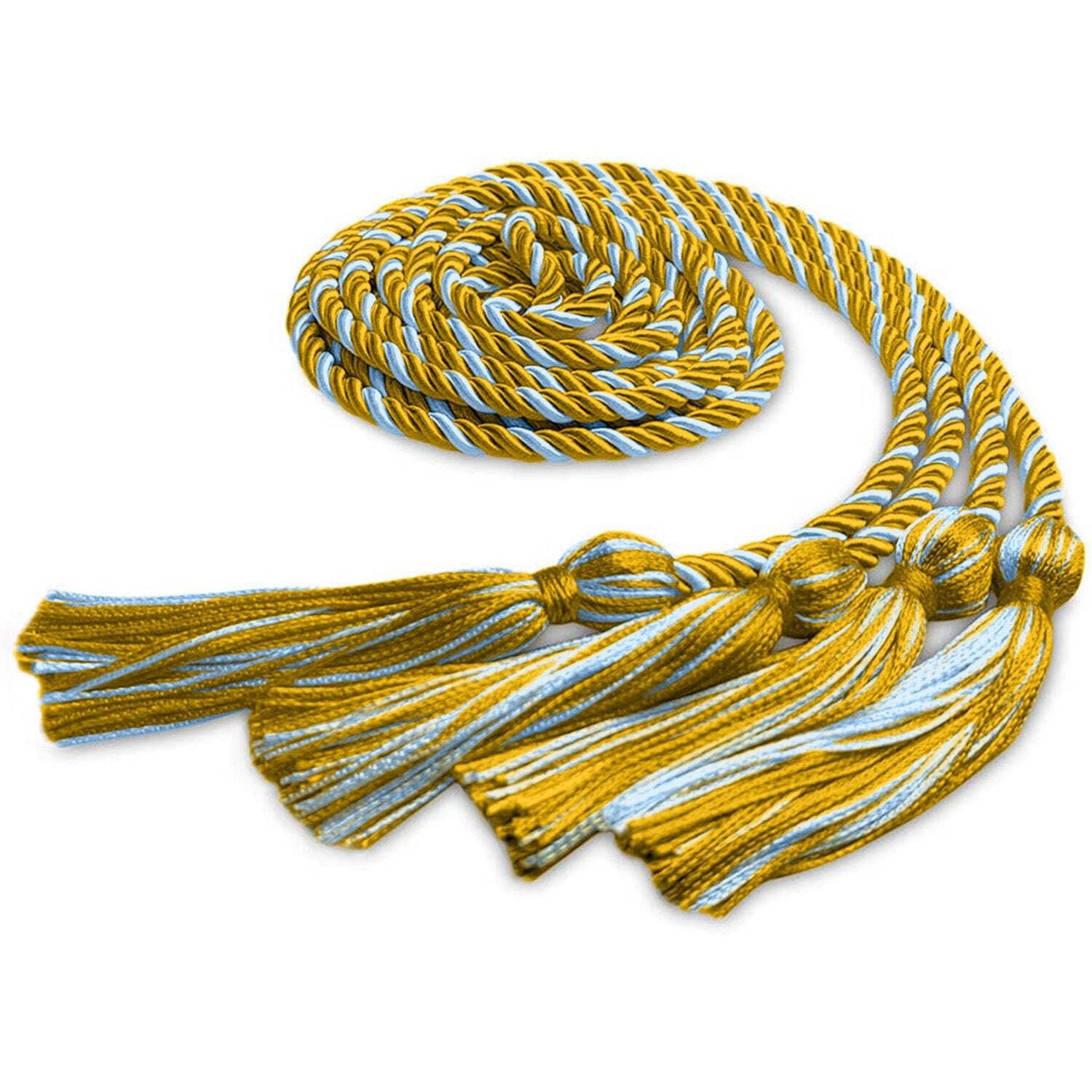 Endea Graduation Double Graduation Honor Cord Gold/Light Blue - Walmart.com