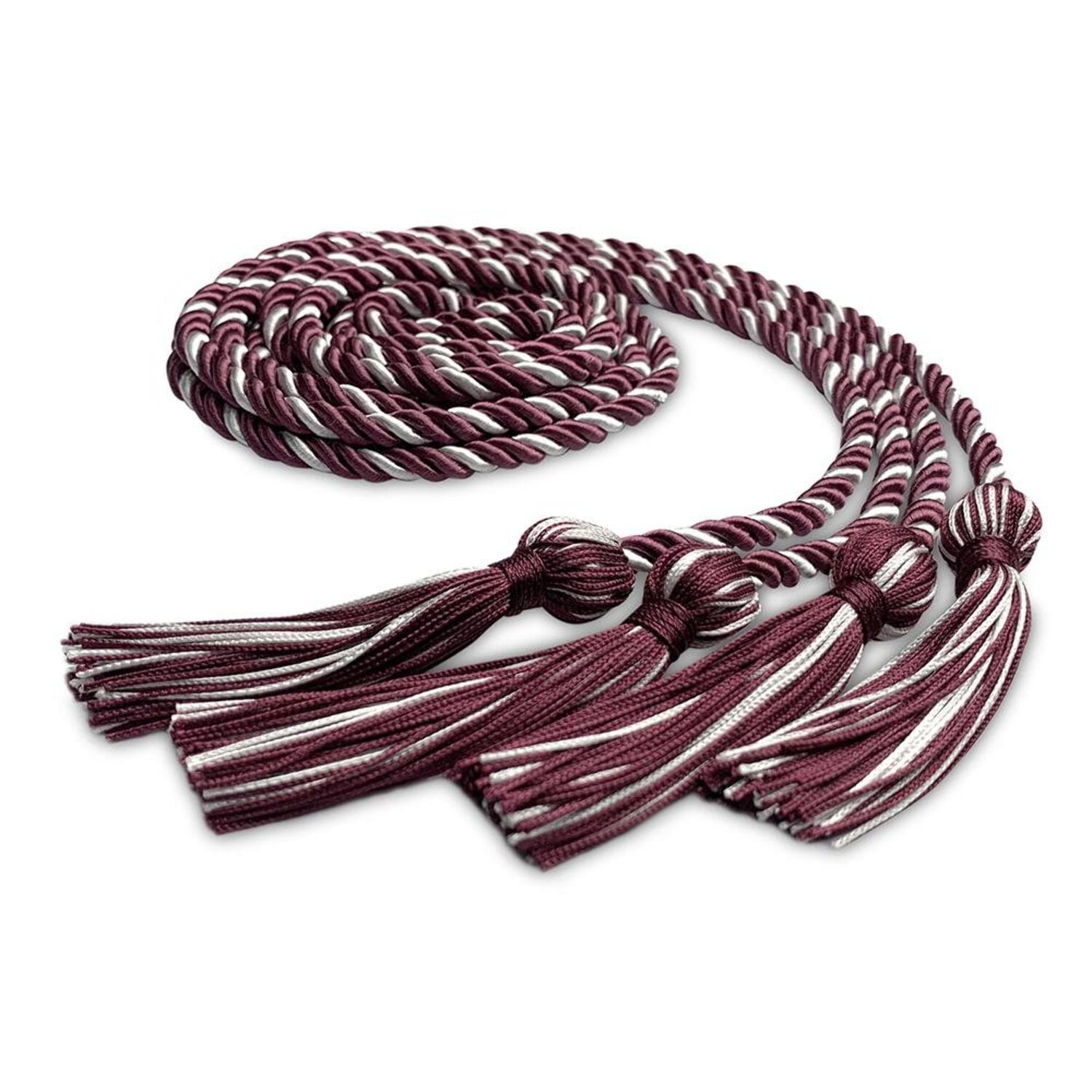 Endea Graduation Double Graduation Honor Cord Maroon/White - Walmart.com