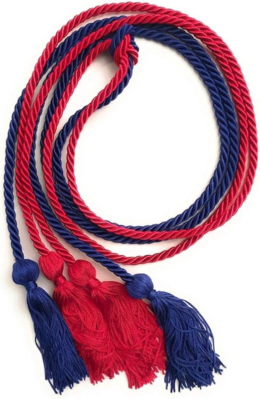 Double Graduation Honor Cords - Black and Silver, 70" Long, Polyester ...