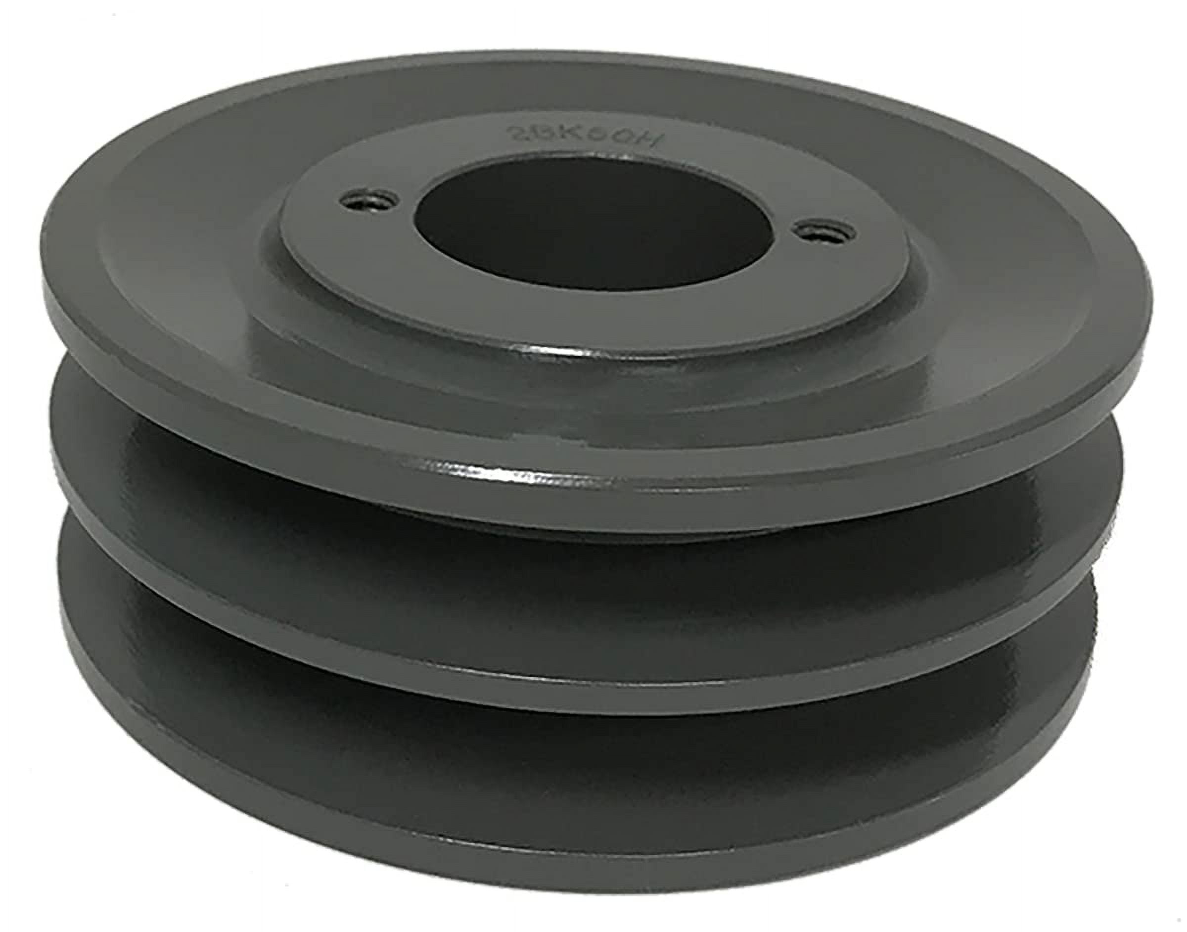 Double Groove 5.25" Cast Iron Electric Motor" H" Pulley/Sheave, Bushing ...