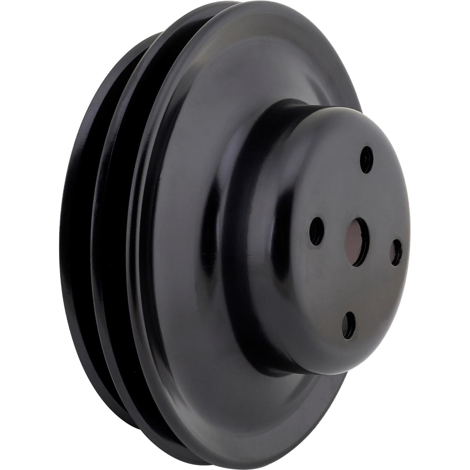 Double Groove Water Pump Pulley, Big Block Chevy, Long Pump, Black ...