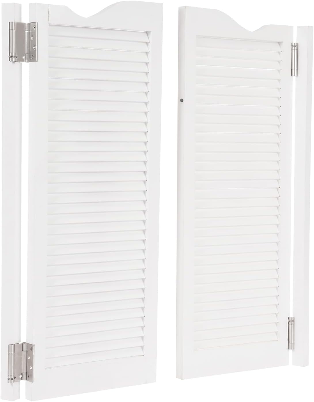 Double Half Doors Swinging Doors with Hinges, Louvered Interior Doors ...