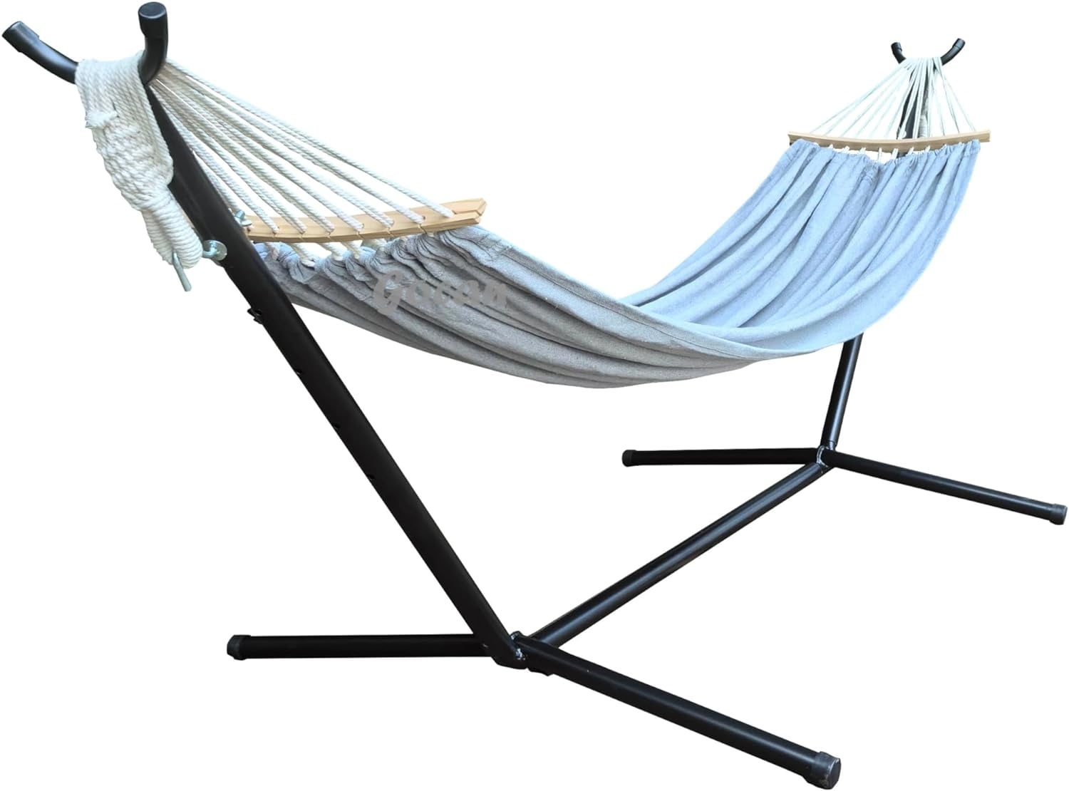 Double Hammock 2 Person Large 220x150cm with Steel Stand and Removable ...