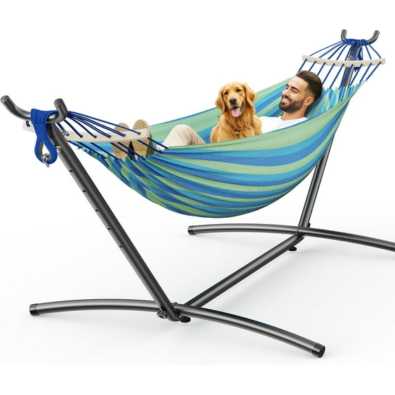 Double Hammock, Heavy Duty Portable, 500 lb Weight Capacity, Perfect ...
