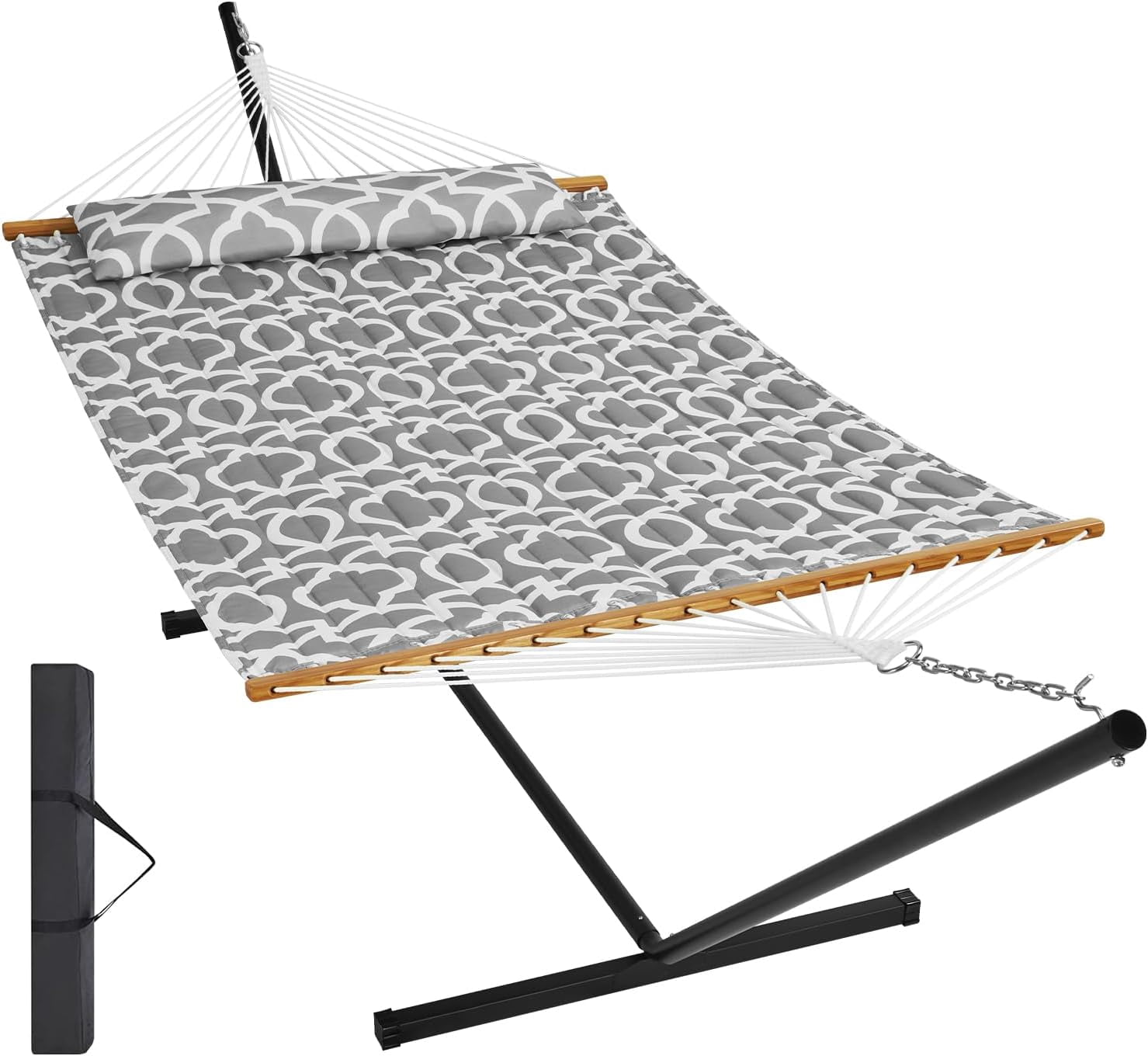 Double Hammock with Stand Outdoor 2 Person Hammock for Outside Heavy ...