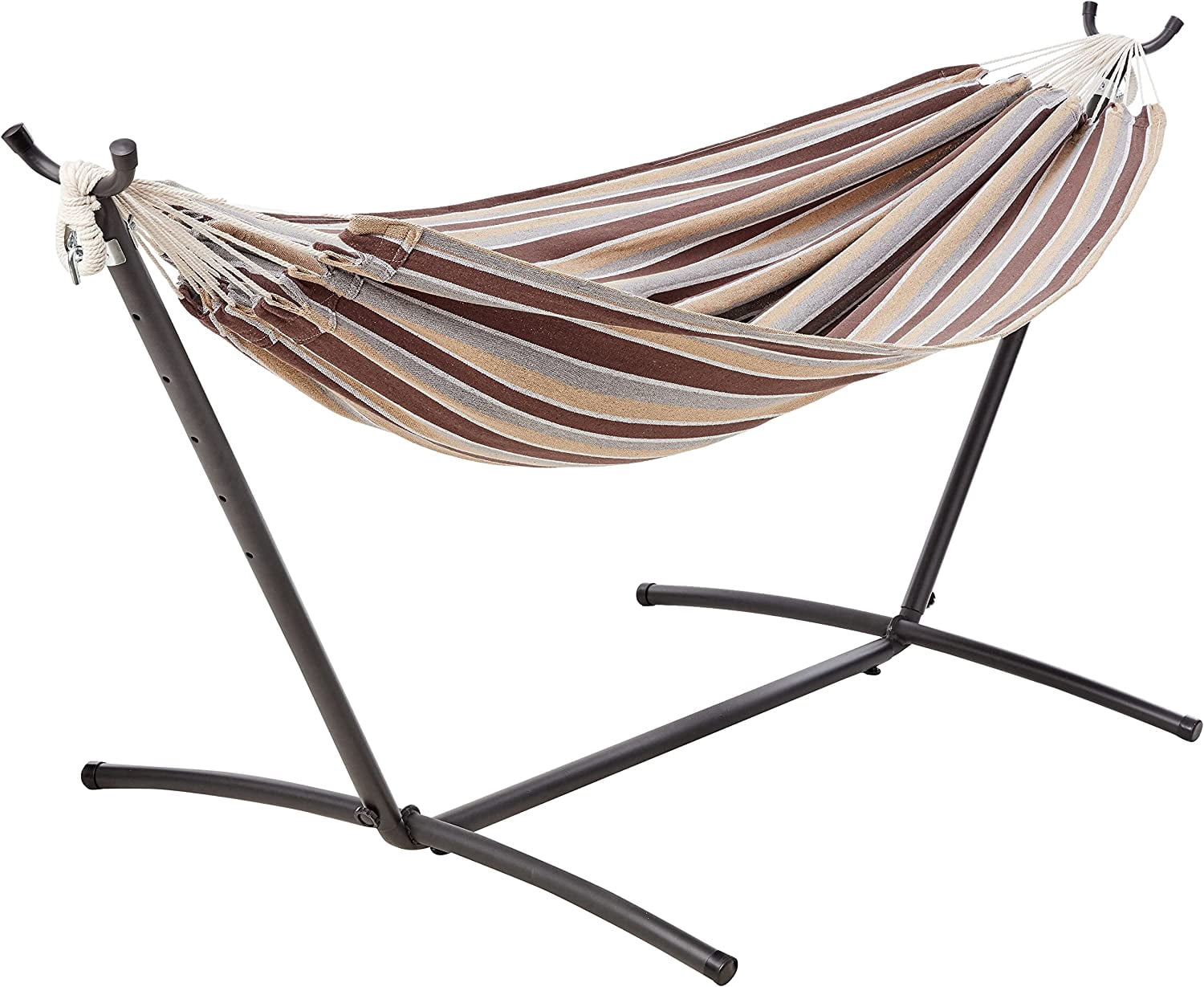 Double Hammock with 9-Foot Space Saving Steel Stand and Carrying Case ...