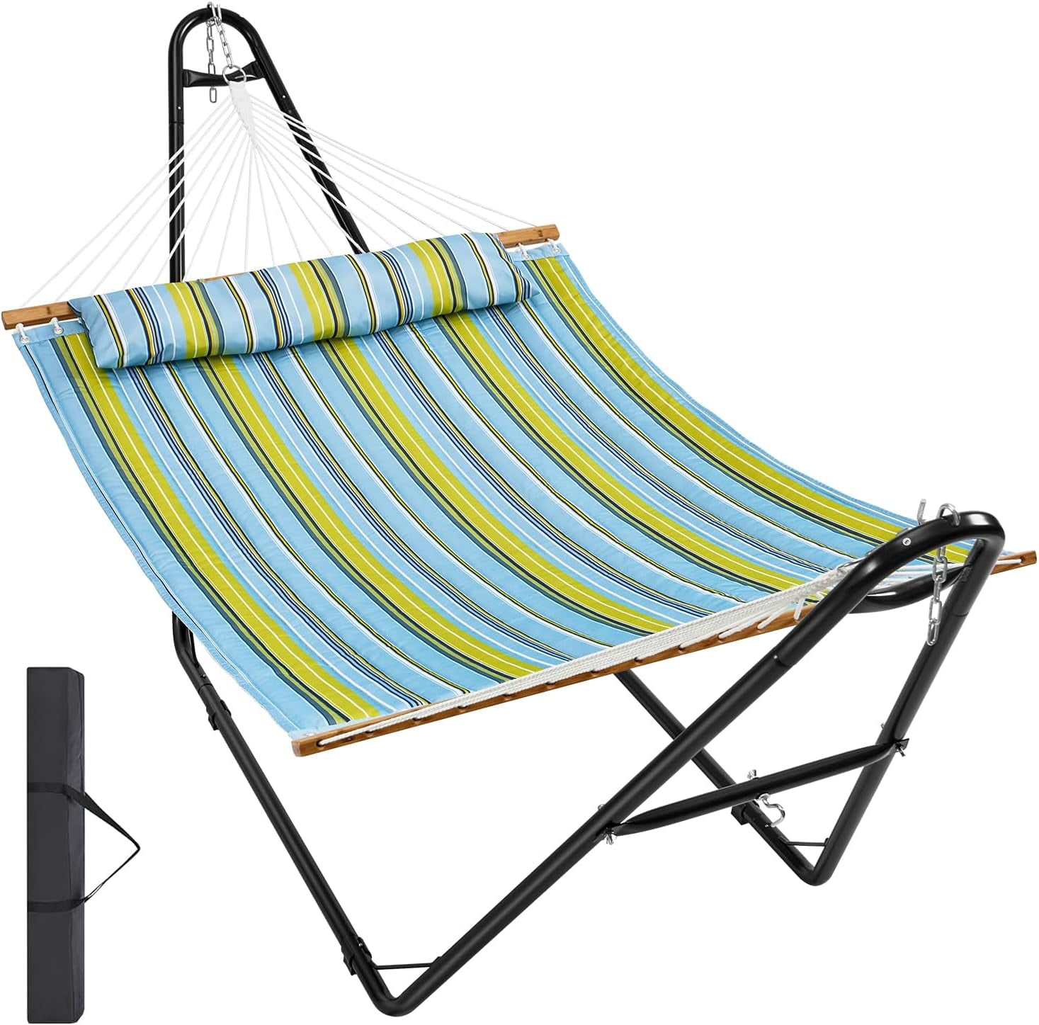 Double Hammock with Stand Outdoor 2 Person Hammock for Outside Heavy ...