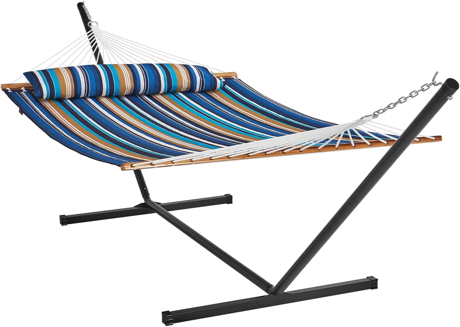 Double Hammock with Stand Outdoor 2 Person Hammock for Outside Heavy ...