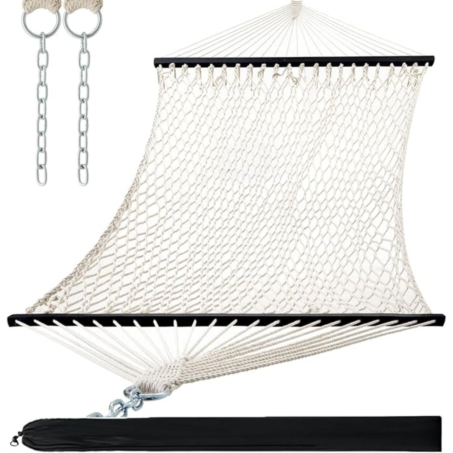 Double Hammocks for Outside, 13ft Traditional Rope Hammock for 2 Person ...