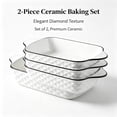 Double Handle Ceramic Baking Tray Microwave Safe Large Size Tableware ...