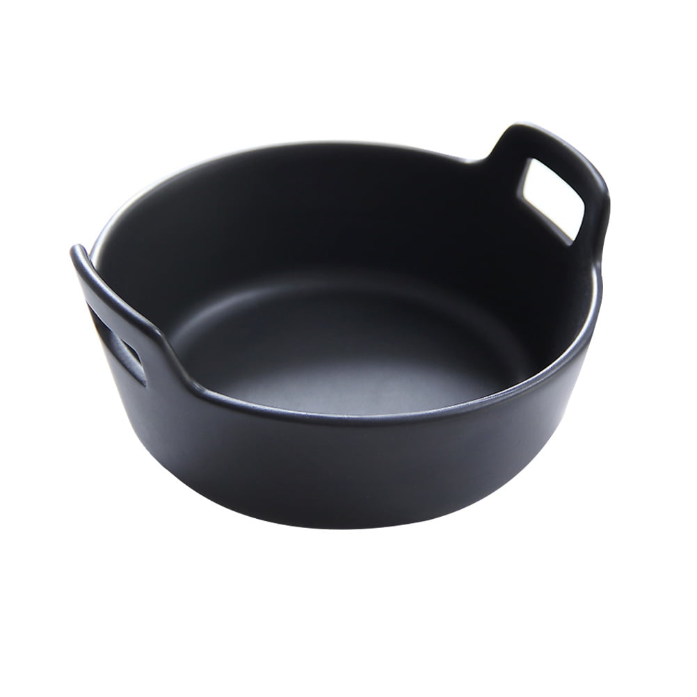 Double Handle Ceramic Fruit Salad Bowl Porcelain Ceramic Salad Bowl ...