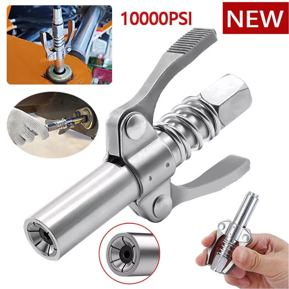 Double Handle High Pressure Grease Gun Coupler Quick Release Lock Oil ...