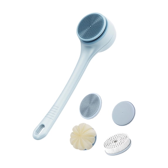 Double Handle Rotating Electric Shower Brush with 4 Removable Brushes ...