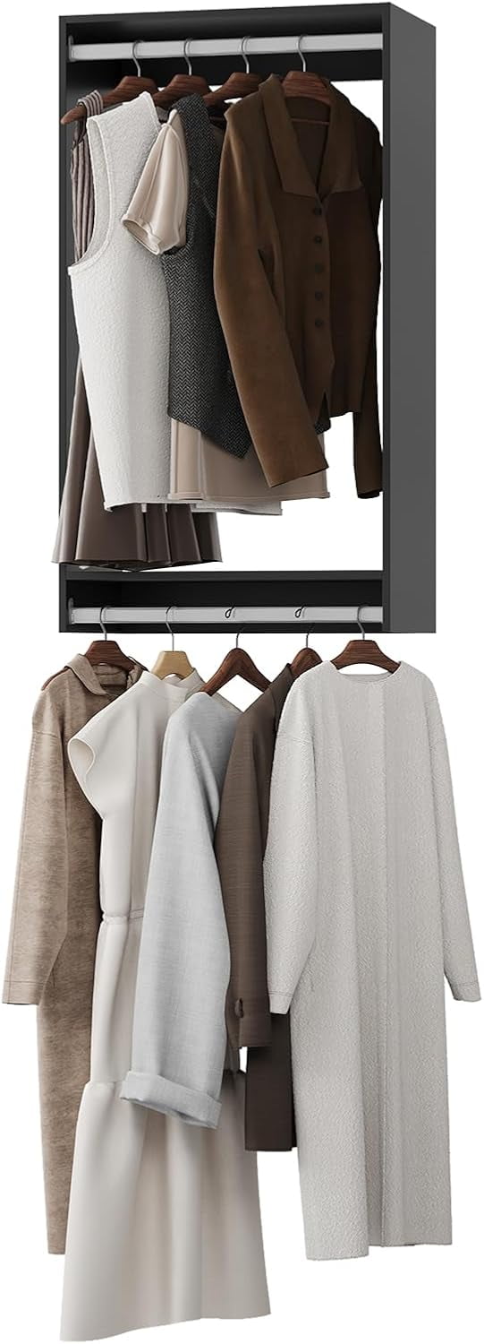 Double Hanging Closet Unit, Modular Closet System, Wood Closet System ...
