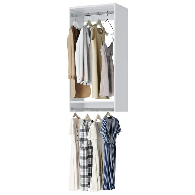 Double Hanging Closet Unit - Modular Closet System for Hanging - Corner ...