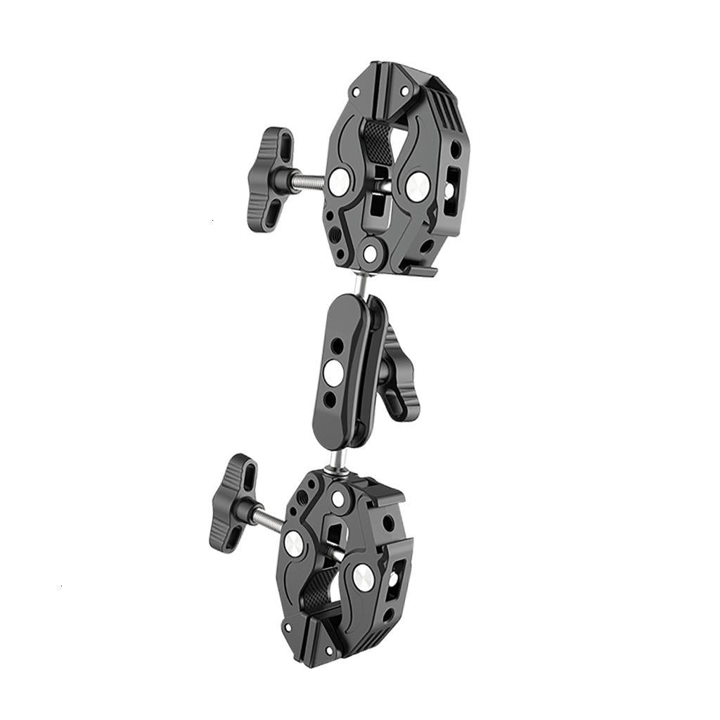 Double Head Aluminum Alloy Camera Mount Clamp Camera Extension Rod ...