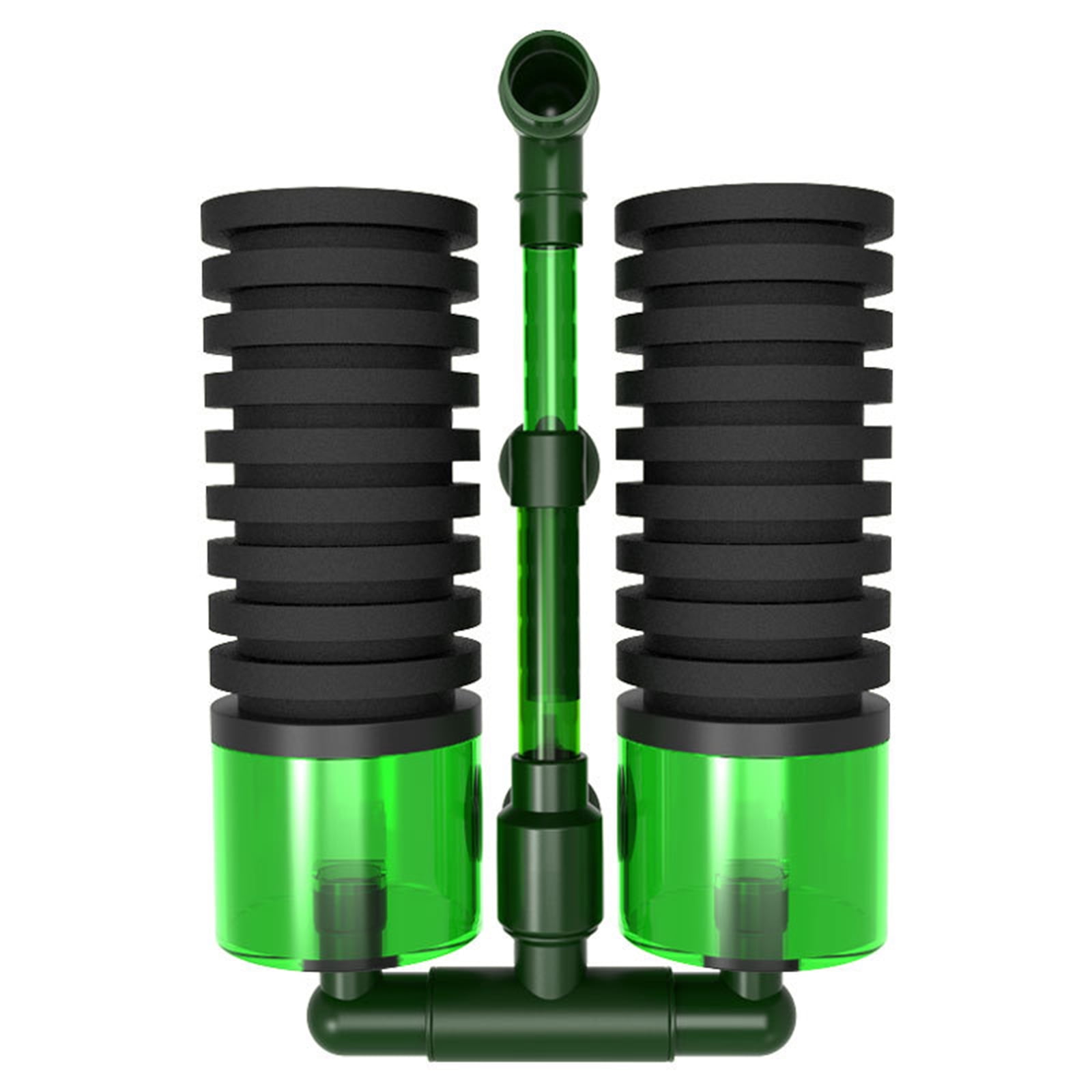 Double Head Aquarium Sponge Filter Fish Tanks Oxygen Filtration Pump ...