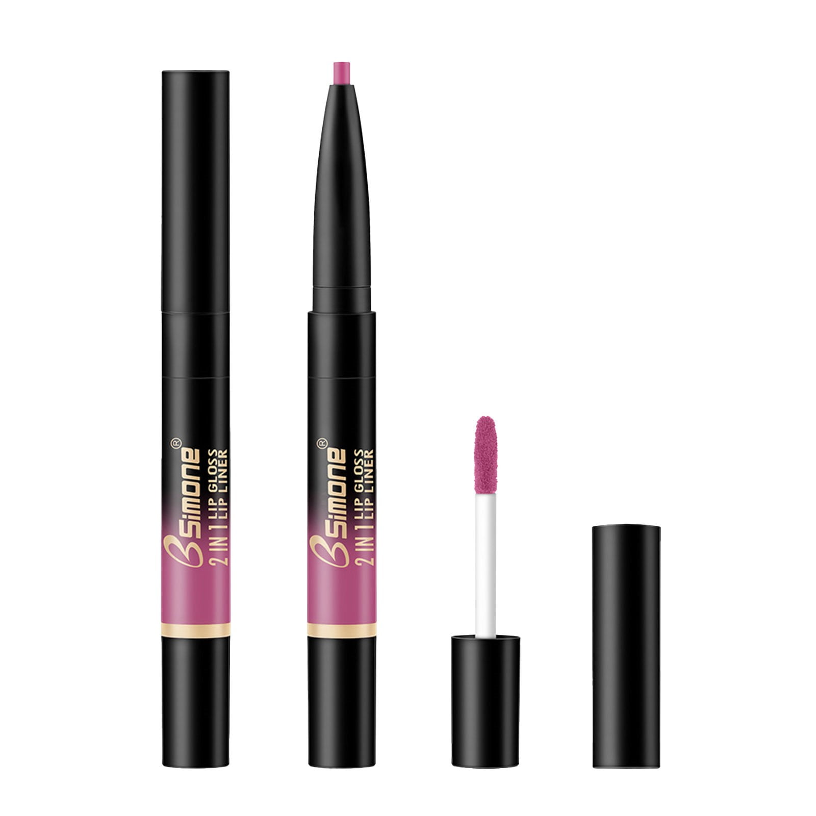 Double Head Automatic Lip Gloss Lip Liner Matt Velvet Lip Glaze Geller