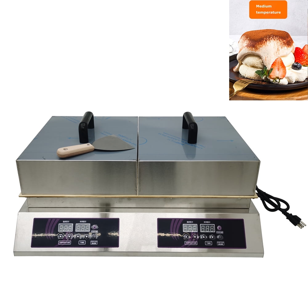 Double Head Electric Souffle Machine Dorayaki Baker Pancake Maker Non ...