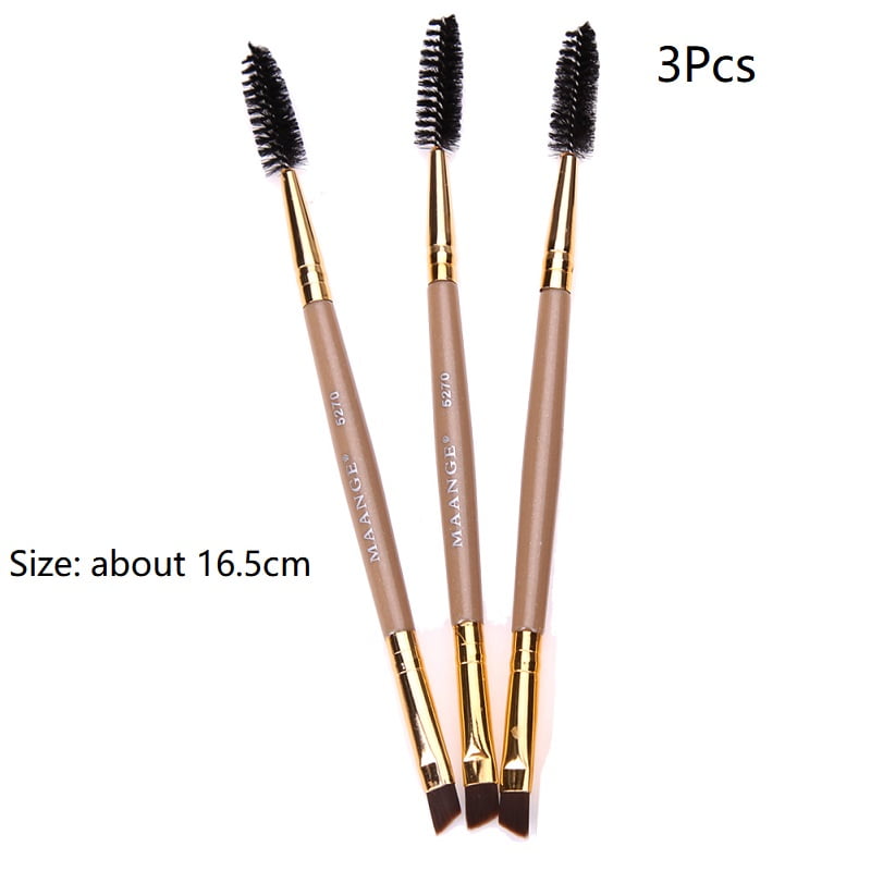 Double Head Eyebrow Brush Comb Eyeshadow Powder Eyeliner Cosmetic Pen ...