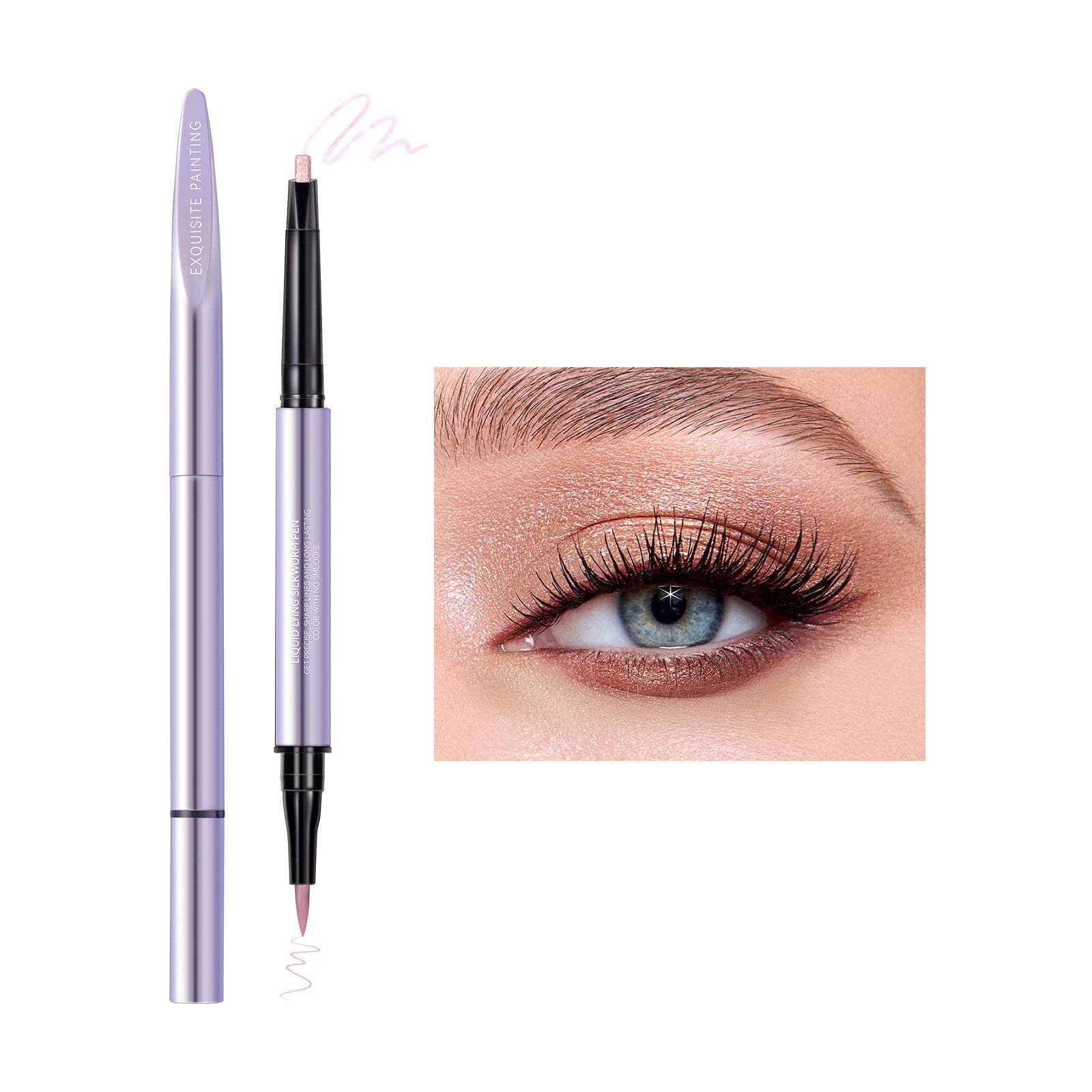 Double Head Lying Silkworm Pen And Non Tarnishing Pearlescent Fine ...