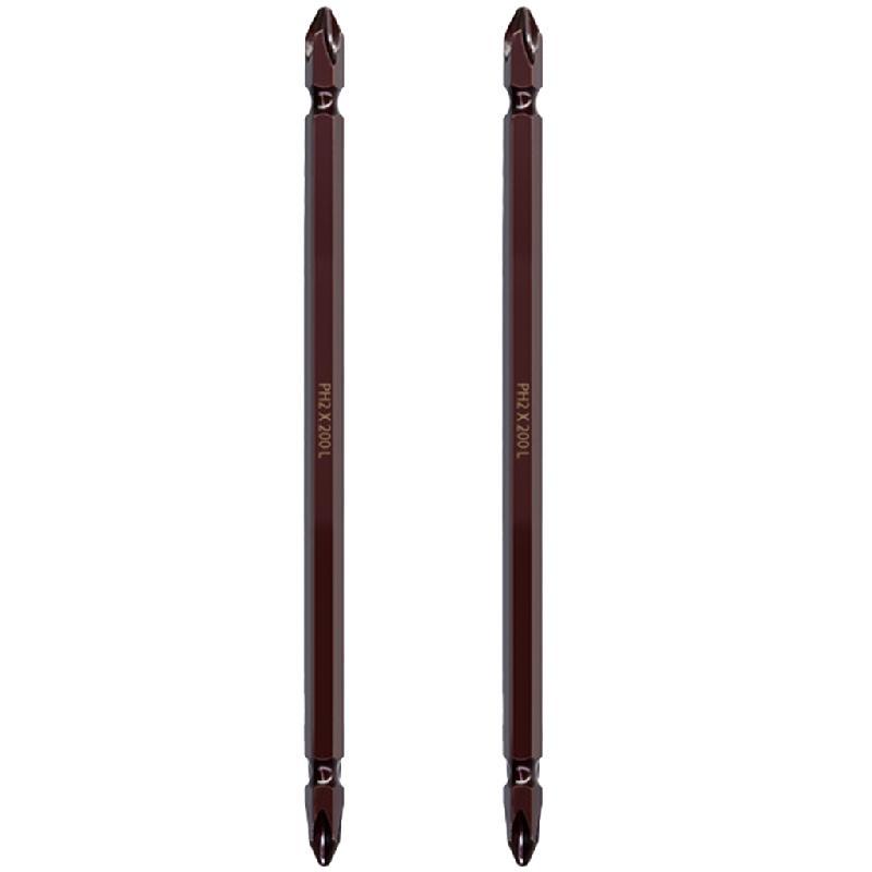 Double Head PH2 Screwdriver Bit 1/4'' Hexes Shanks Magnetic Electric ...