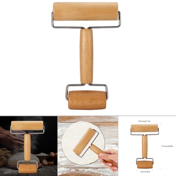 Double Head Rolling Pin,Topboutique Small Dough Roller,Non-Stick Wooden ...